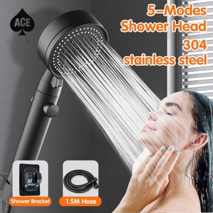 3 in 1 ShowerHeads Set With Detachable Hose Set Handheld Pressure Boost ...