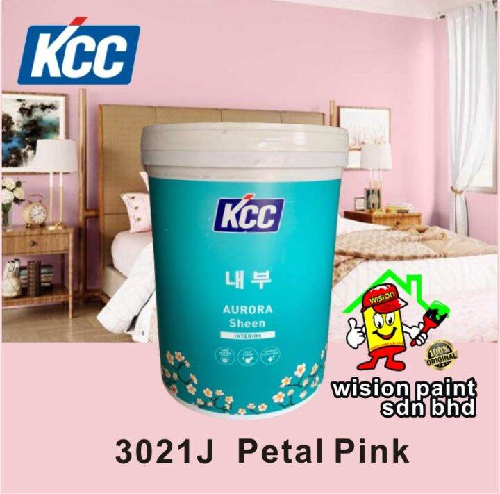 3021J PETAL PINK 1L / 5L /15L KCC AURORA ( SHEEN ) - INTERIOR PAINT / Cat Rumah Dalam | Lazada