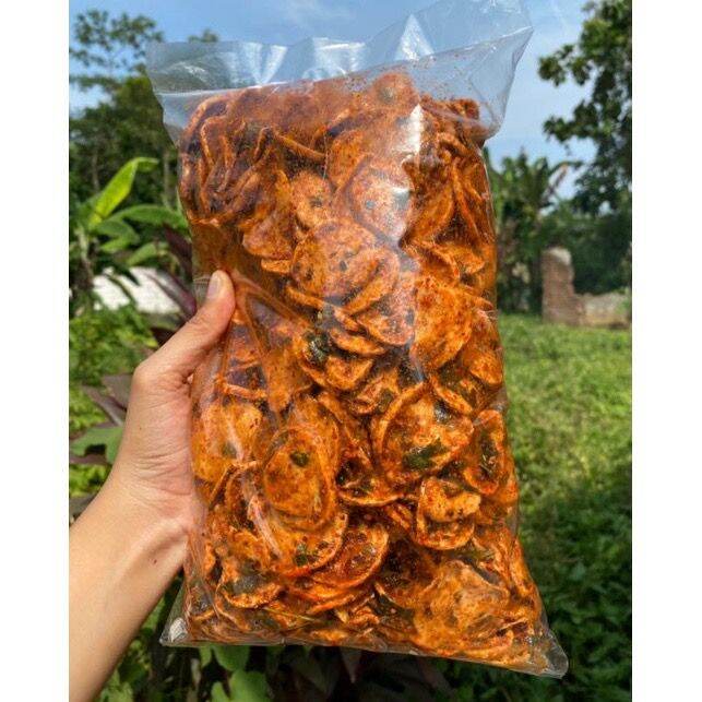 BASRENG COIN Sinijajan Basreng Bulat Pedas Daun Jeruk dan Asin Daun ...