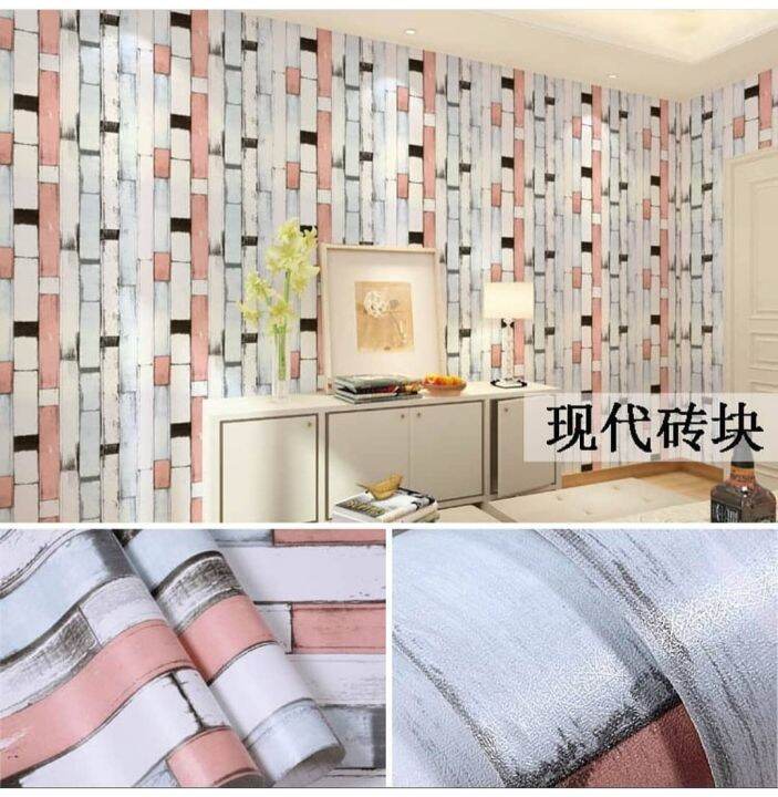 Wallpaper Dinding Motif Kayu Ukuran Panjang 10meter X Lebar 45cm