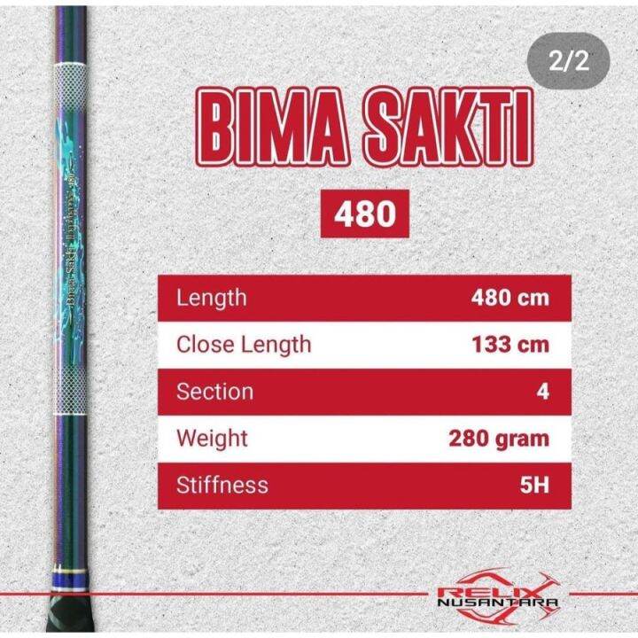 Pole Tegek Relix Nusantara Bima Sakti 5h 480cm - Hard | Lazada Indonesia