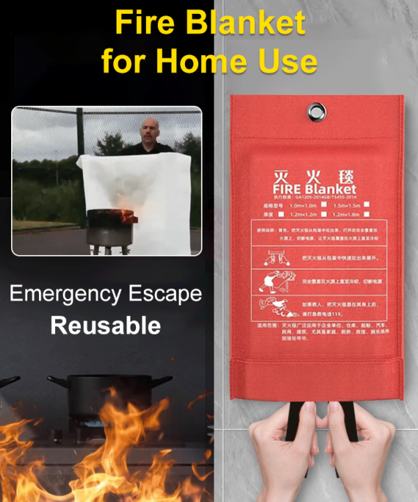 jieping High Temp Car Fire Blanket Glass Fiber Household Emergency ...