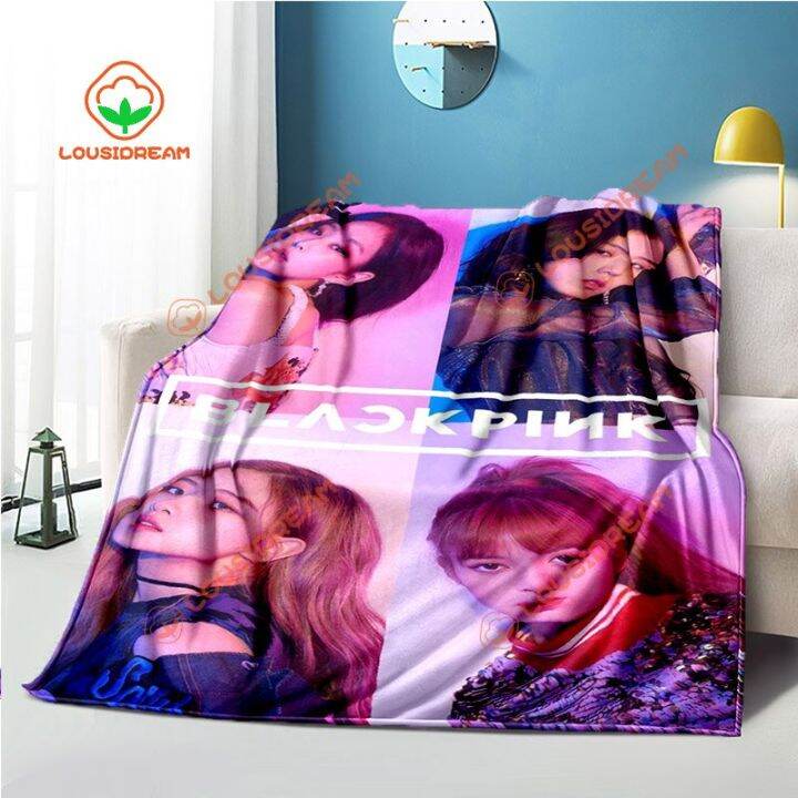 Ningmeng ผ้าห่ม B-BLACKPINK แผ่นผ้าคลุมโซฟาแบบพกพาได้ทุกฤดูกาล,ผ้าห่ม ...