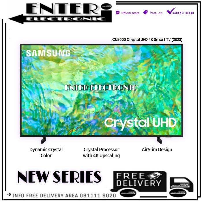 SAMSUNG UA55CU8000 - LED SMART TV LED 55 INCH CRYSTAL UHD 4K 55CU8000 | Lazada Indonesia