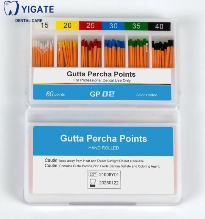 Klipsch.TA-1038 02 Taper 15-40 Dental Gutta Percha Points Dental Gutta ...