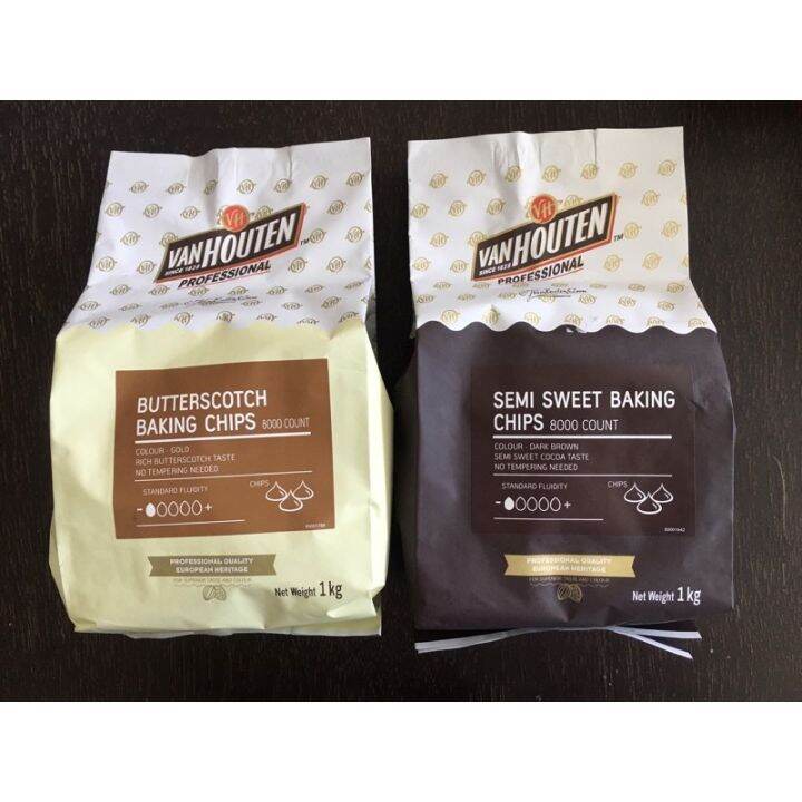 Van Houten Semisweet Chocolate Chips Butterscotch / Droplets for Baking ...