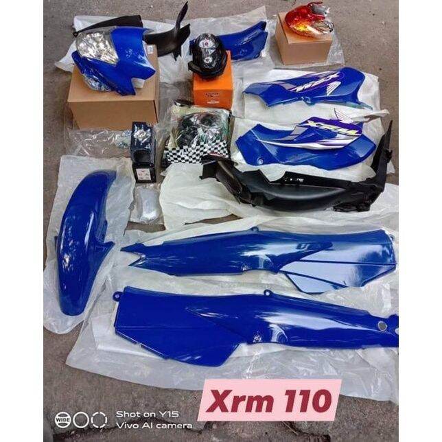 fullset fairings xrm 110 blue with guage and wire harness | Lazada PH