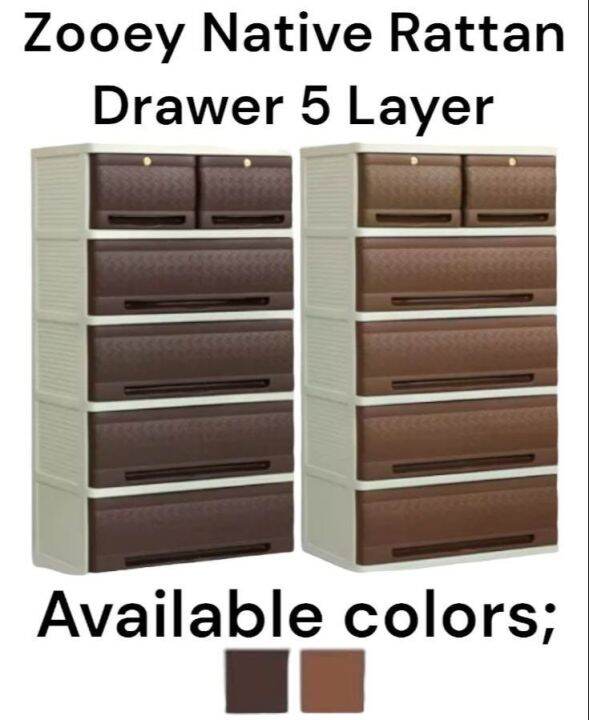 5 LAYER / ZOOEY Native Rattan Drawer / OROCAN Natura / Slim Type ...