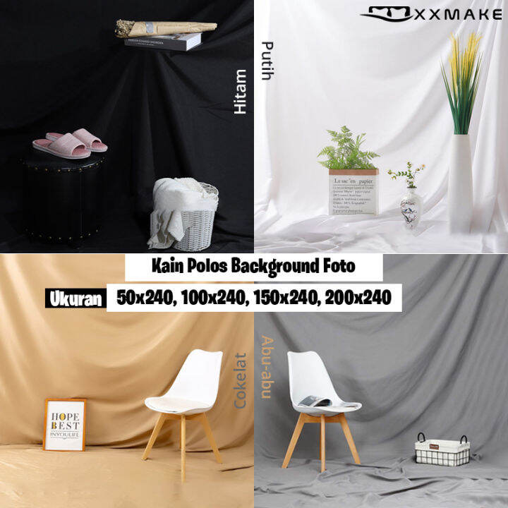 [Dalam Stok]XXMAKE Kain polos grade A kain background foto studio bahan ...