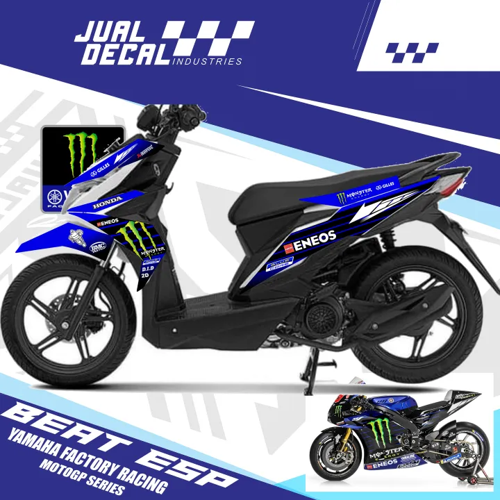 Striping Beat Variasi Monster Yamaha Factory Racing MotoGP unveil ...