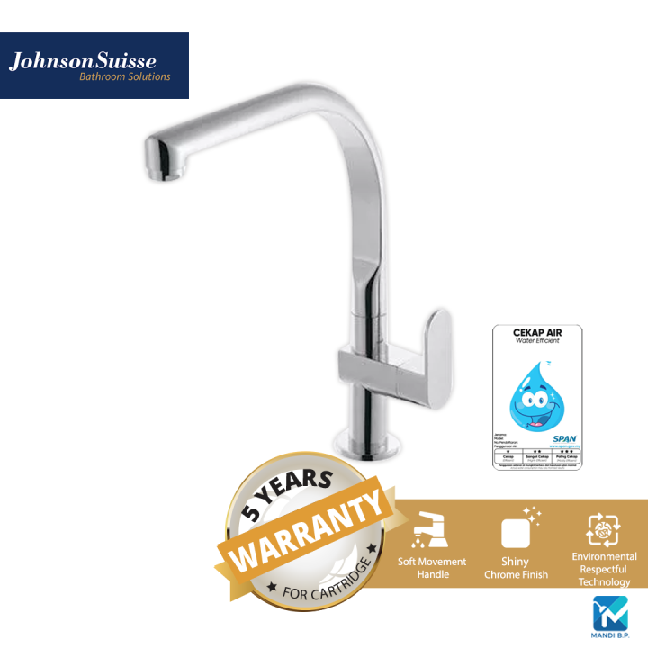 Johnson Suisse Ferla-N Single lever ½" deck-mounted sink tap with ...