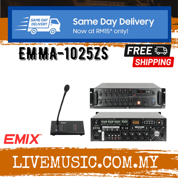 EMIX EMMA-1025ZS 6 Zones Bluetooth Mixer Amplifier ( EMMA 1025ZS ...