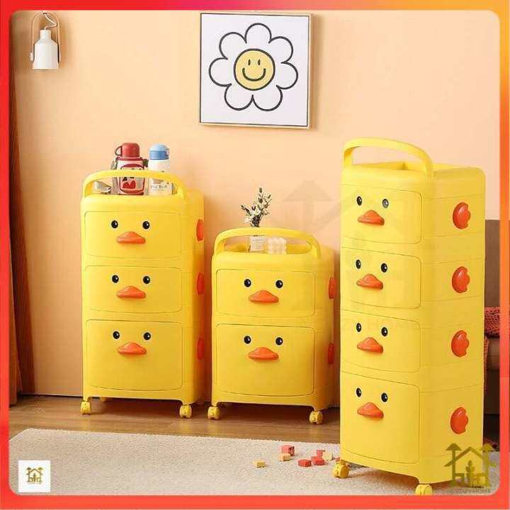 【A Cozy Home】Toy Storage Oragnizer Cartoon Drawer Storage Cabinet ...