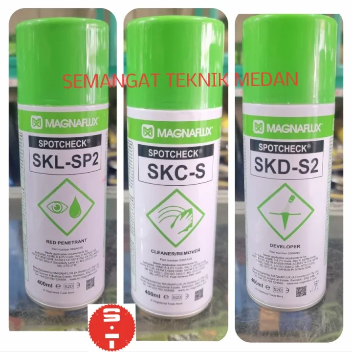MAGNAFLUX SPOTCHECK DEVELOPER CLEANER RED PENETRANT SET 400ML 400 ML ...
