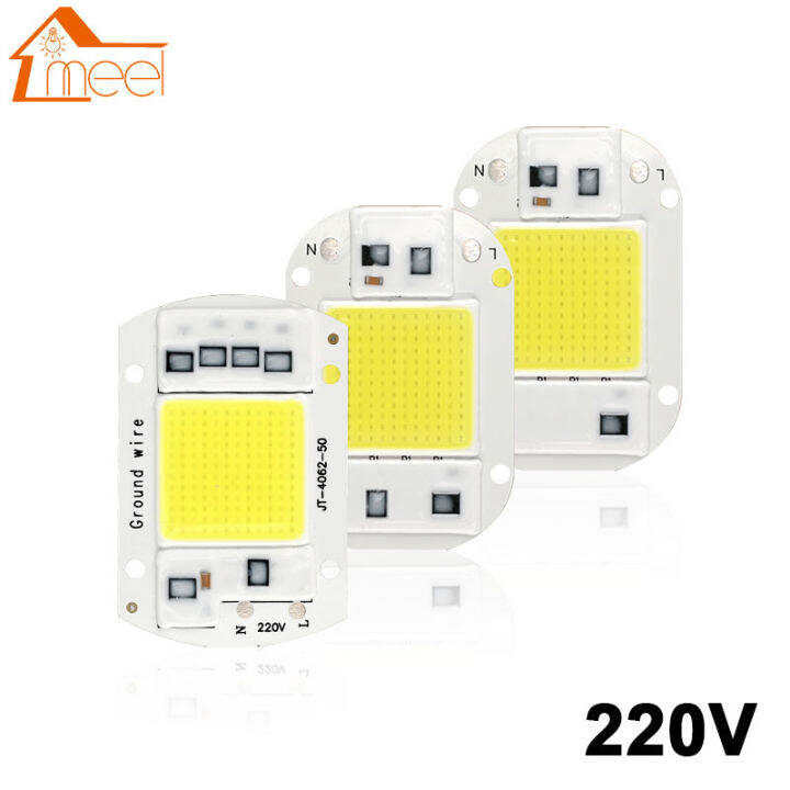 ชิป LED 10W 20W 30W 50W สมาร์ท IC cob Light ลูกปัด220V 240V DIY สำหรับหลอดไฟ LED Floodlight ...
