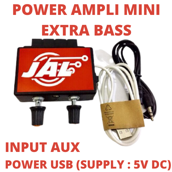 KIT POWER AMPLIFIRE MINI DC 5V USB AUX SIAP PAKAI EXTRA BASS 5VOLT 5 V ...