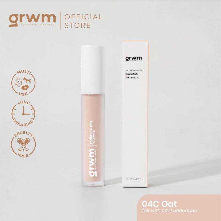 GRWM Cosmetics Radiance Tint in 04C Oat 8 ml [ Long-lasting Multi-Use ...