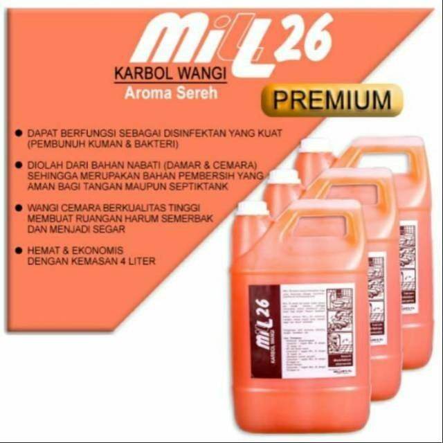 MILL 26 KARBOL SEREH 4 LITER | Lazada Indonesia