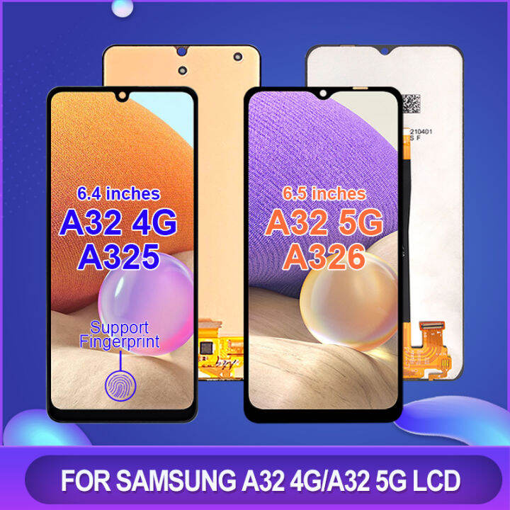 4G A325 A325F Screen For Samsung Galaxy A32 LCD With Touch Digitizer For Samsung A32 5G Lc A326 ...