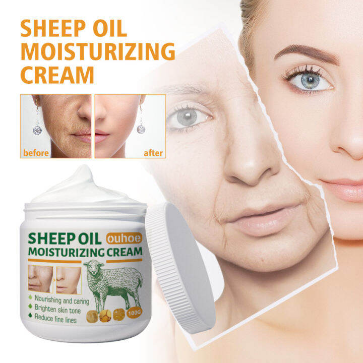 Sheep Oil Moisturizing Face Cream Whitening Brightening Hydrating ...
