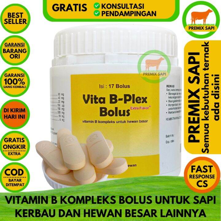 VITA B PLEX BOLUS 1 POT - Vita B-Plex Bolus, Vita BPlex Bolus MEDION Tingkatkan Nafsu Makan ...