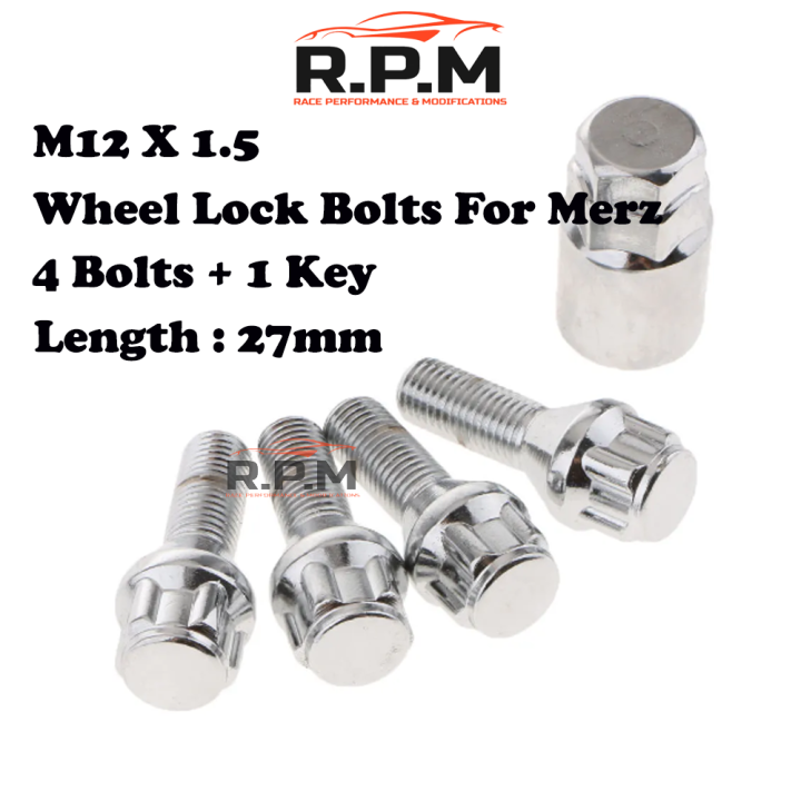 Mercedes-Benz / Audi / VW Wheel Lock Anti Theft Bolt Lug Set Wheel ...