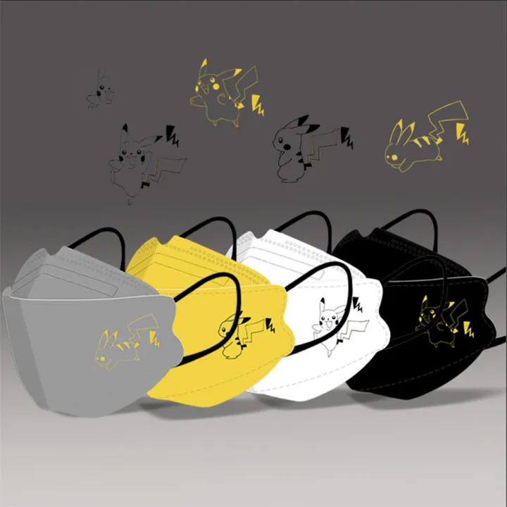 Docho[In stock] 10Pcs Cartoon Pikachu Mask 3D KF94 Disposable ...