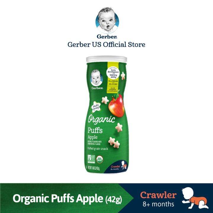 Gerber Organic Puffs Apple 42G | Lazada PH
