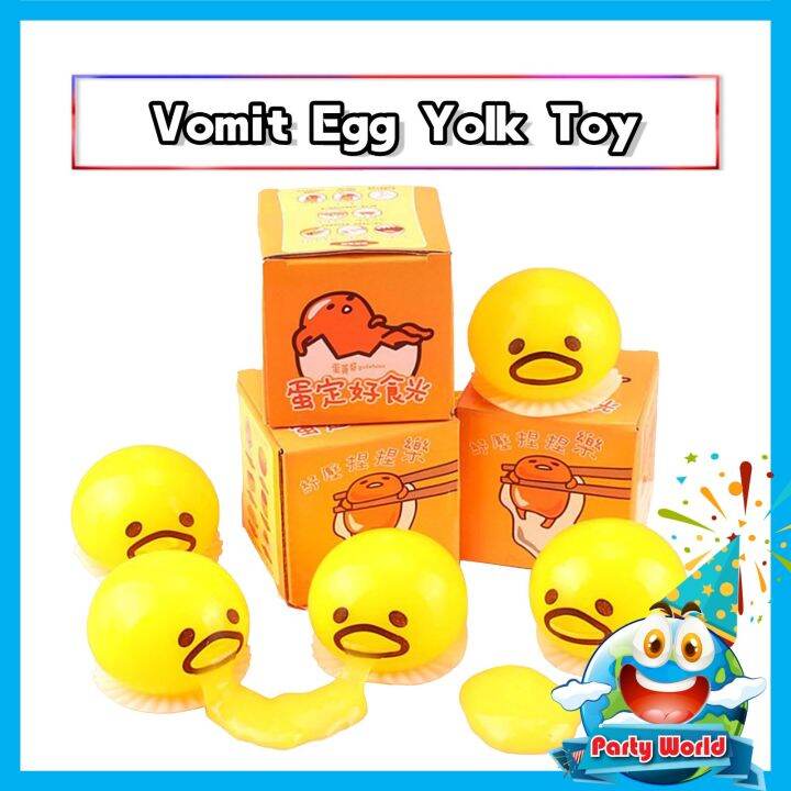 🎉Funny Vomit Egg Yolk Toys Cute Vomit Egg Yolk Toy Happy Relieve Stress ...