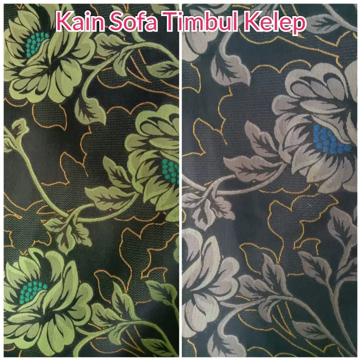 KAIN SOFA TIMBUL MOTIF BUNGA // KAIN KURSI SOFA METERAN 100X145CM ...