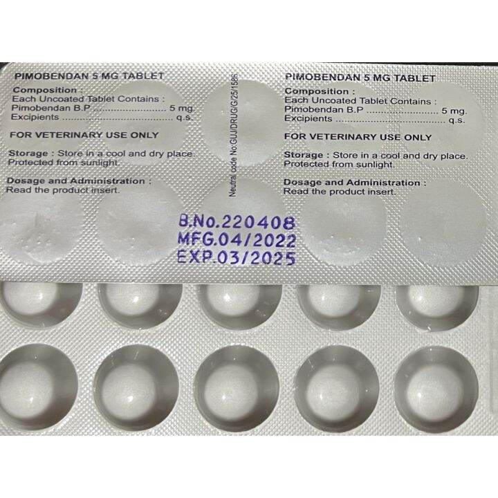 Pimobendan 5mg — 10 Tablets 1 Free (Exp: March 2025) | Lazada PH