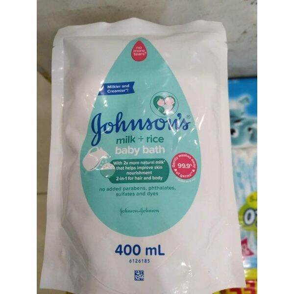 johnson's milk+rice baby bath 400ml refill | Lazada PH