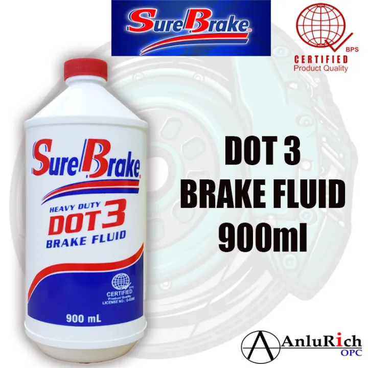 SURE BRAKE FLUID DOT 3 900ML | Lazada PH