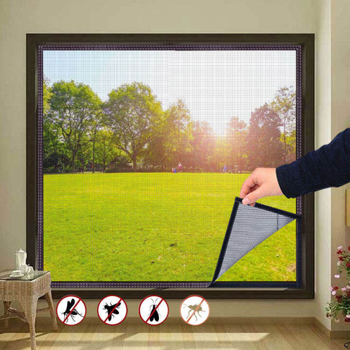 Custom Fiberglass Window Screen Netting Mesh Curtain, DIY Self-Adhesive ...