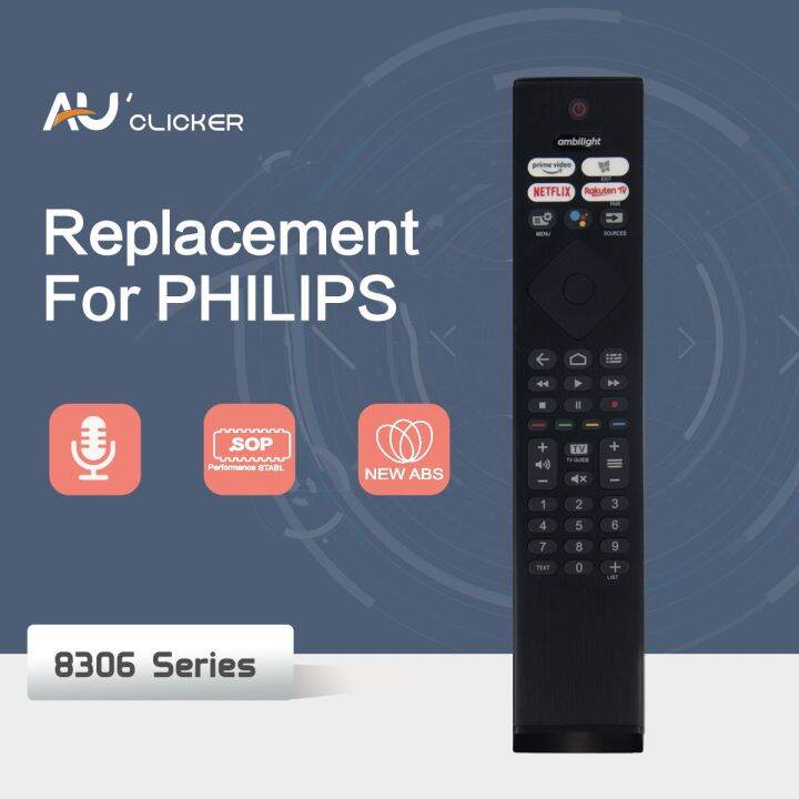 Voice TV Remote Control Ambilight For Philips 8500 8506 pus85 Series ...