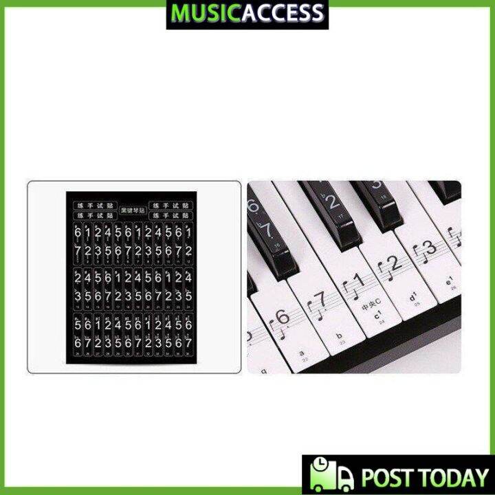 Keyboard Piano Sticker Transparent 49 61 Key Electronic Keyboard 88 Key ...