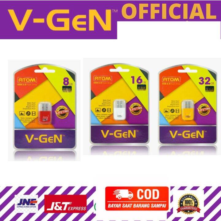 FLASHDISK V-GEN ATOM 8/16/32/64GB ORIGINAL | Lazada Indonesia