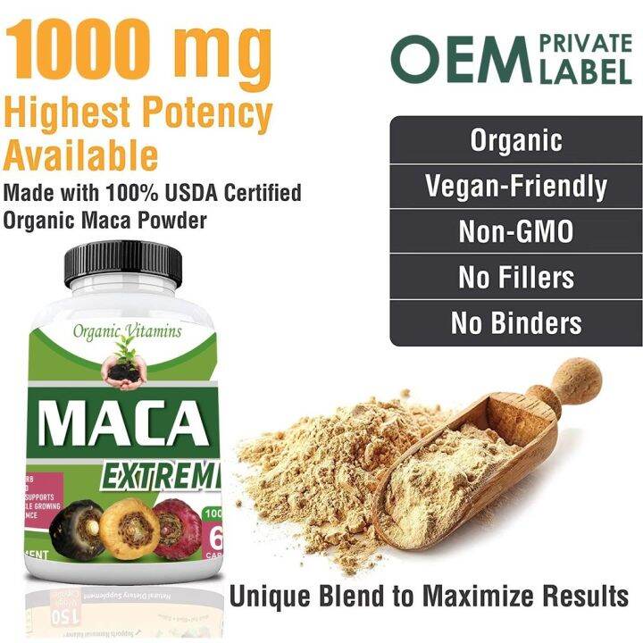 Organic Peruvian Horny Goat Maca Root Supports Fertility Booster for ...