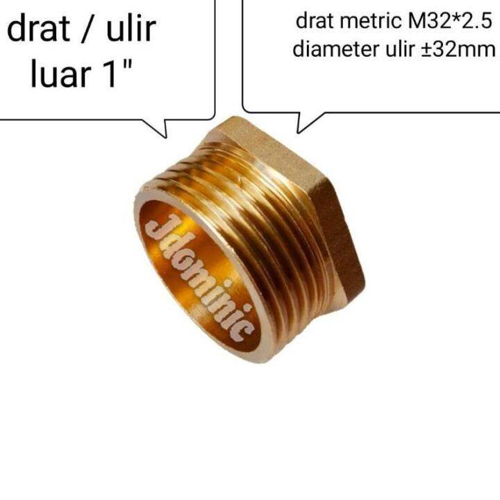 Tutup Drat Luar 1 Inchi Inc In Dim Kuningan Brass Besi - End Stop Plug ...