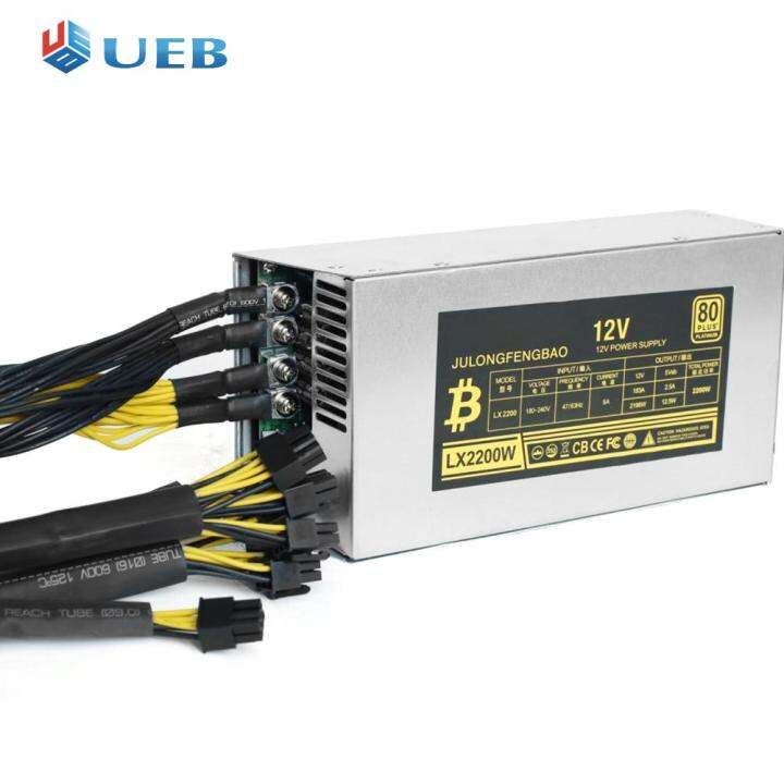 2000W เดสก์ท็อปแหล่งจ่ายไฟเอทไลน์ ATX 12V 2.31สำหรับเหรียญบิทคอยน์เอธี ...