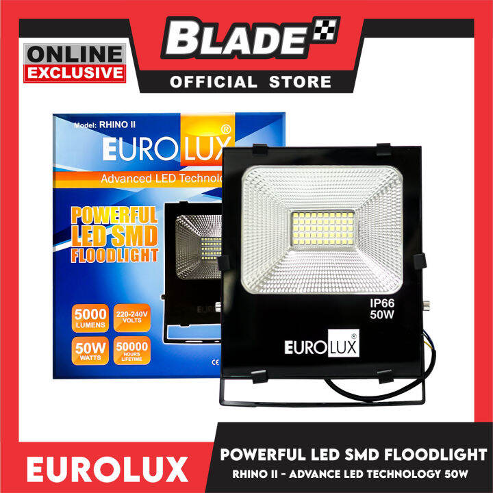 Eurolux LED SMD Powerful Floodlight Rhino II 50W Daylight | Lazada PH