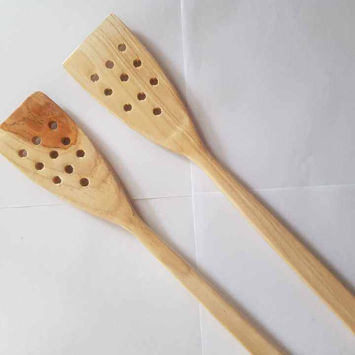 Spatula Kayu Lubang / Sotil Kayu / Alat Masak | Lazada Indonesia