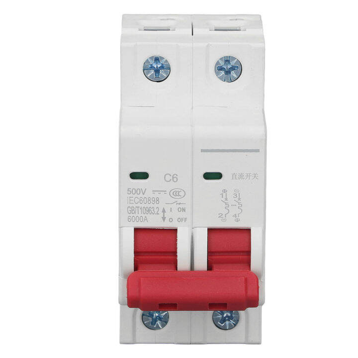 2P Miniature Circuit Breaker 6000A Breaking ความจุ DC ขนาดเล็ก Circuit Breaker สำหรับ Solar PV ...