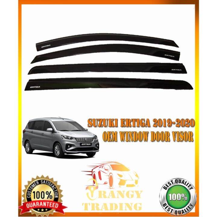 Ertiga 2019 to 2023 Injection Type Window door visor black 2020 2021 ...