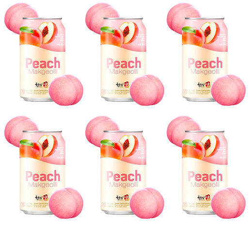 Korea Kooksoondang Sparkling Rice Wine - Peach Makgeolli Alc 3% (6 x ...