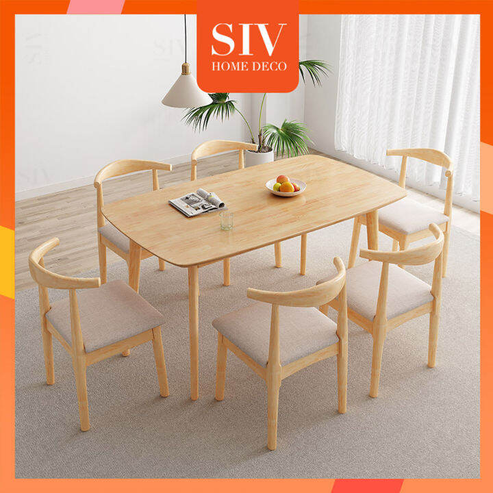 SIV 1.2 - 1.6m Wood Dining Table Set Furniture Wooden Kitchen Tables ...