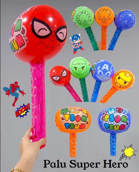 balon Palu tiupan kepala karakter super hero hello kitty dab tayo ...