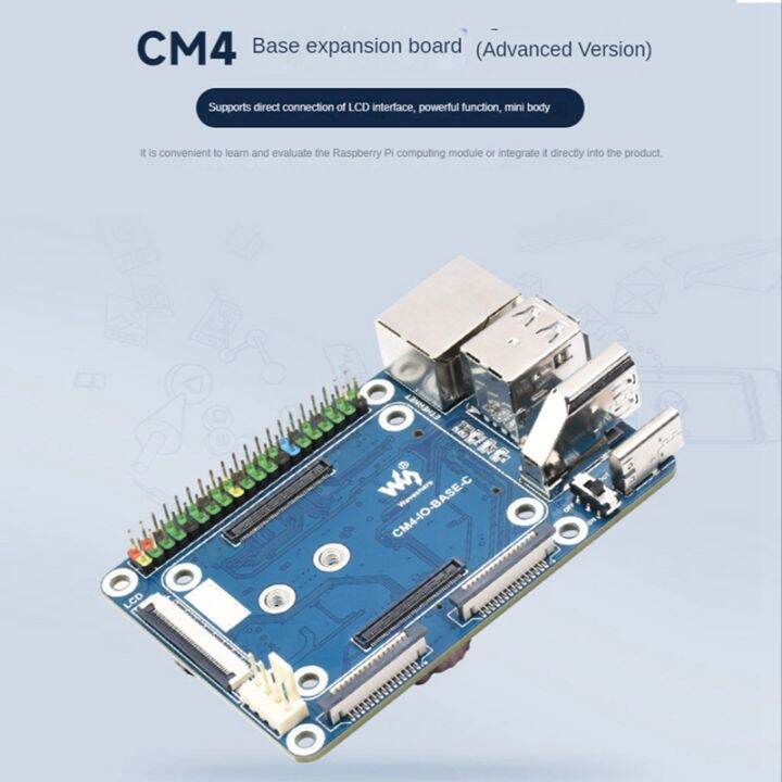 Waveshare For Raspberry Pi Cm4 Expansion Board Cm4 Io Base C For Raspberry Pi Compute Module 4