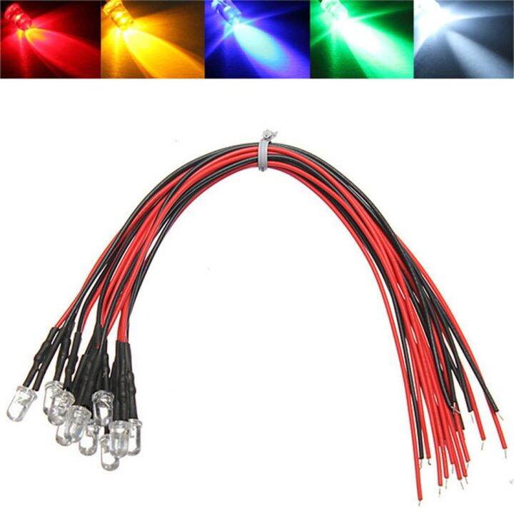 SPARKLING Blinking 5mm 12V Colorful Wired Light Emit LED Diode | Lazada PH