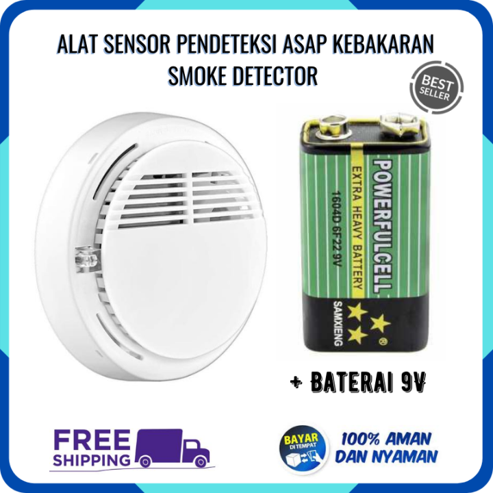 BISA COD - Alat Sensor Pendeteksi Asap Kebakaran Smoke Detector ...